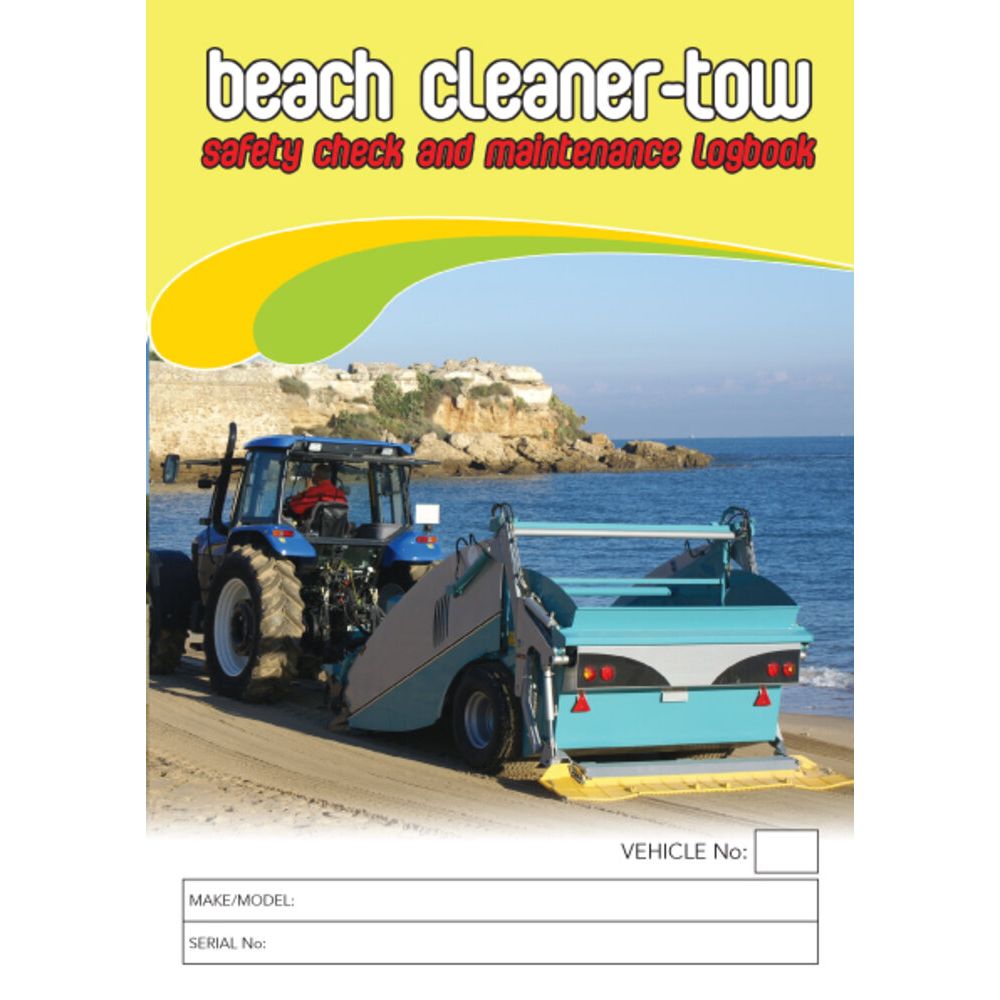 Beach Cleaner Tow Safety Pre Start Checklist Logbook