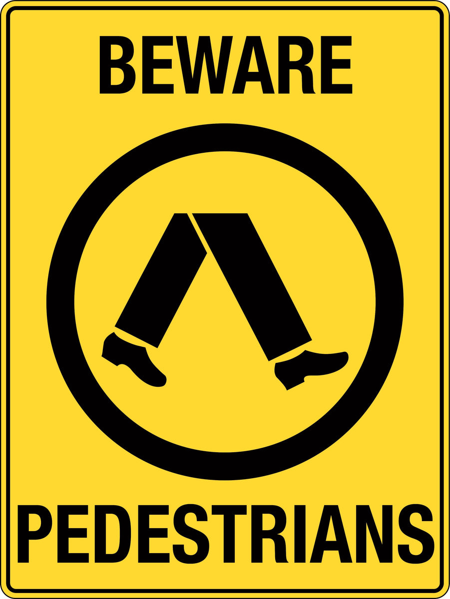 Traffic Sign 'Beware Pedestrians'
