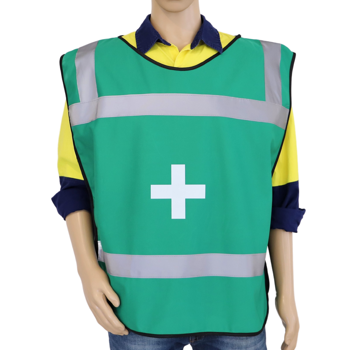 Green Hi Vis First Aid Warden/Officer Vest/Tabard