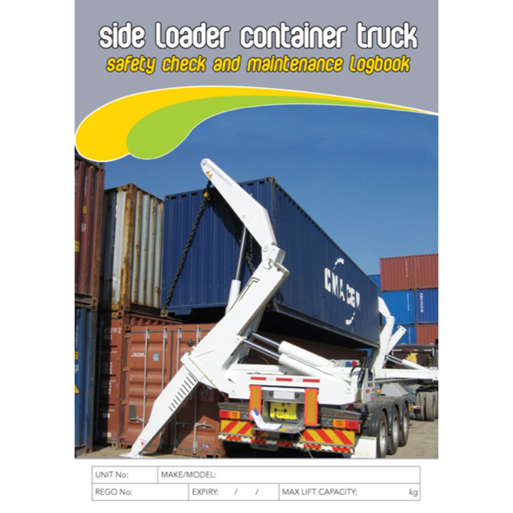 Side Loader Container Truck Pre Start Check Logbook