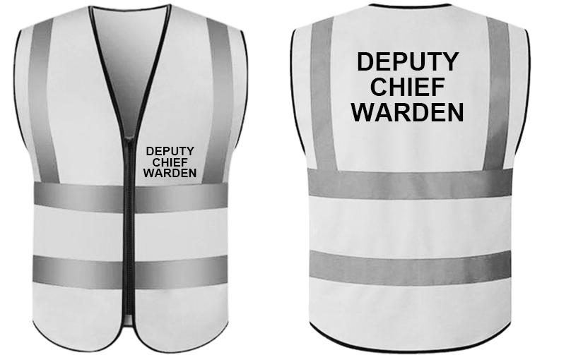 Warden Vest | White Deputy Chief Warden | Proactive Group