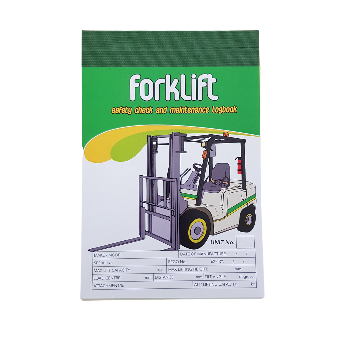 Forklift 'Duplicate' Single Shift Pre Start Check Logbook