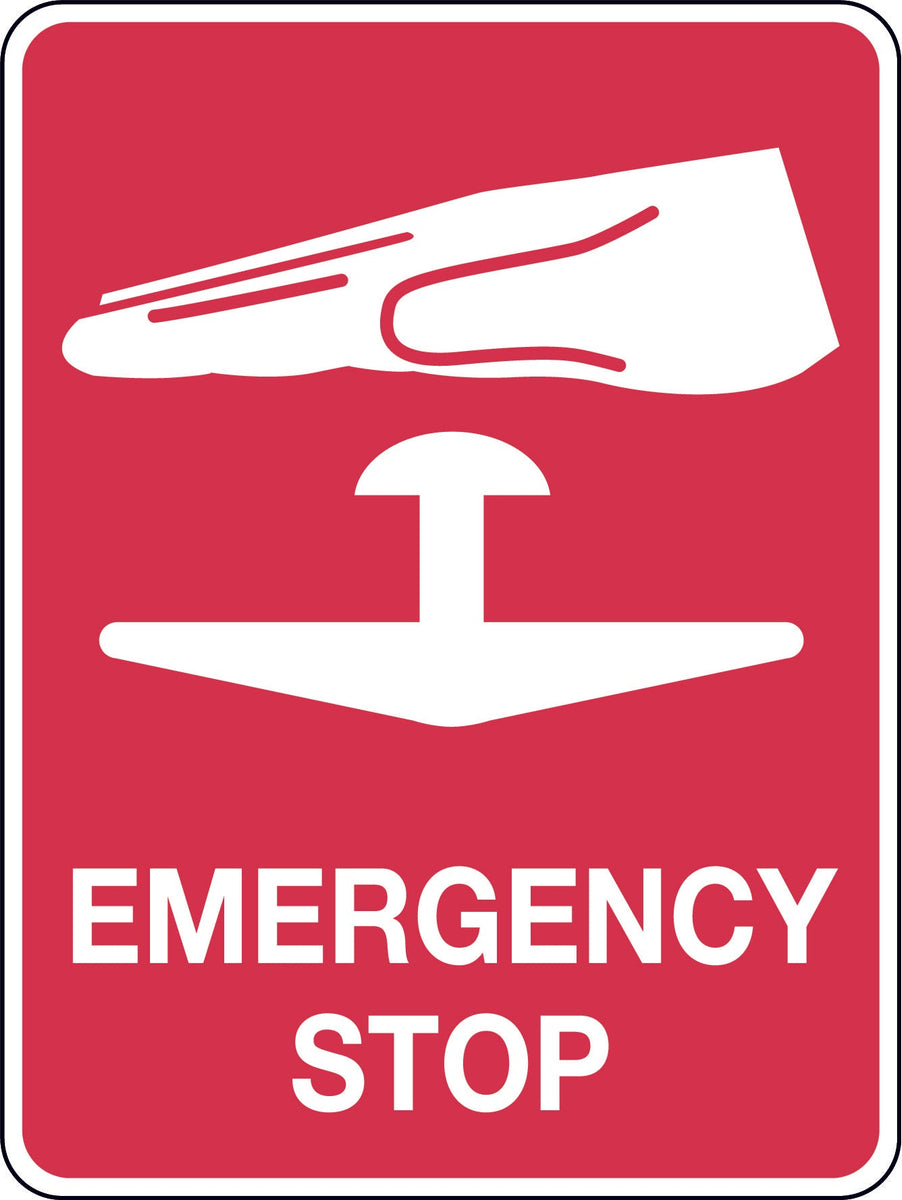 Fire Sign | Emergency Stop with Picto | Proactive Group