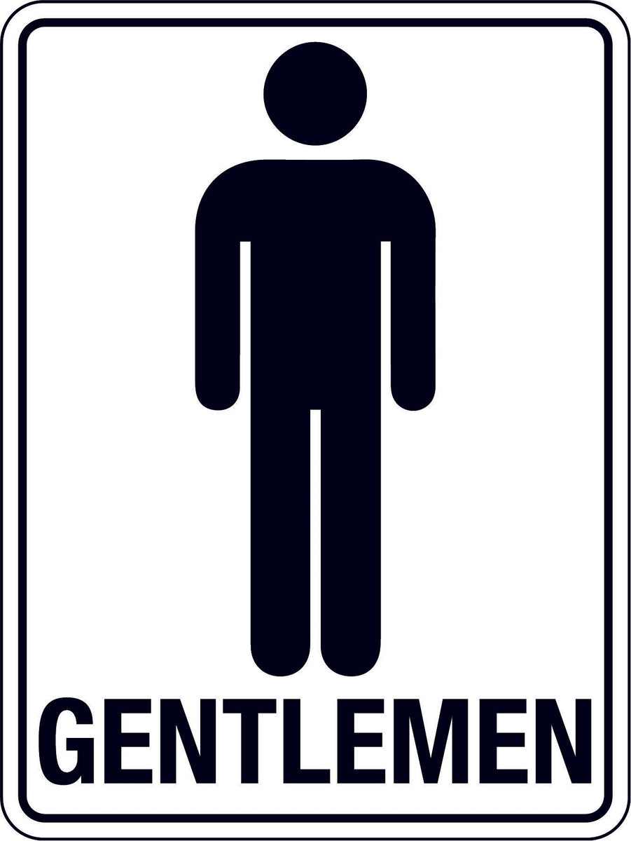 Gentlemen's Toilet Sign | Bathroom Door Sign