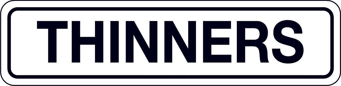 Thinners Label 200 x 50 Packet of 4