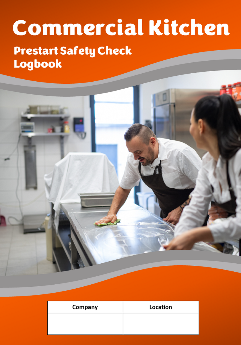 Logbook - Commercial Kitchen Safety Checklist & Maintenance Log ...