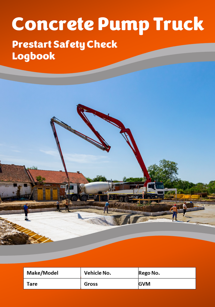 Logbook - Concrete Pump Truck Checklist & Maintenance Log | Proactive Group