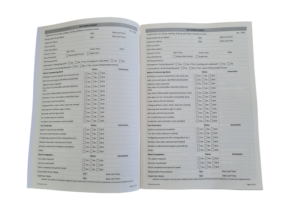 Hot Work Permit Book Australia Wide | Proactive Group