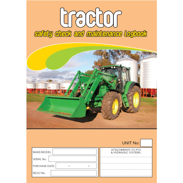 Tractor Pre Start Safety and Maintenance Check Logbook